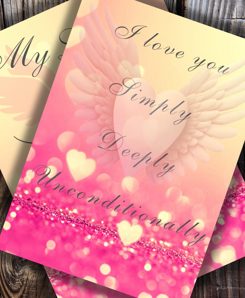 Printable Love Declaration Card. Romantic Postcards Digital Set for ...
