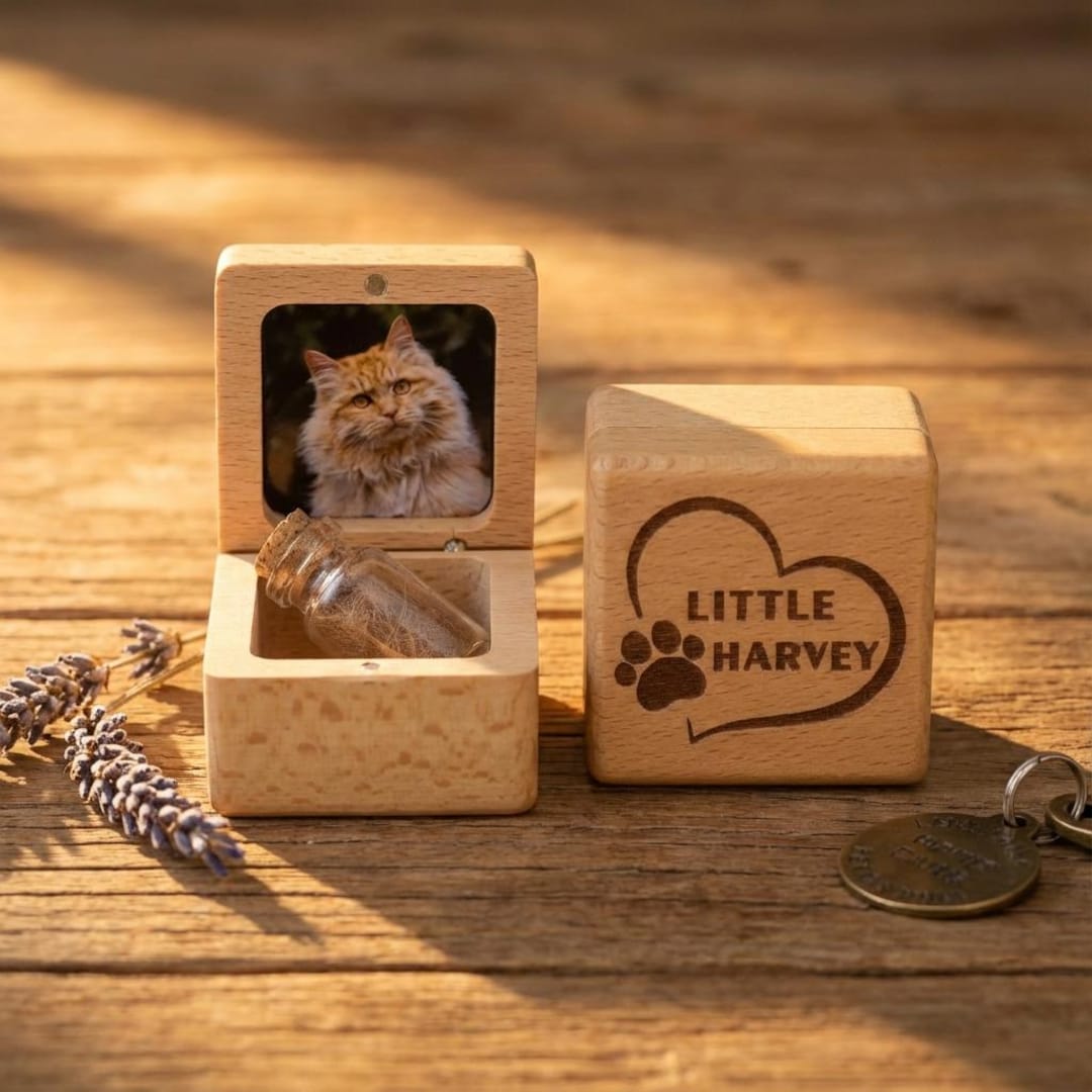 Pet Memorial Keepsake Box, Personalized Pet Loss Gift, Dog Remembrance ...