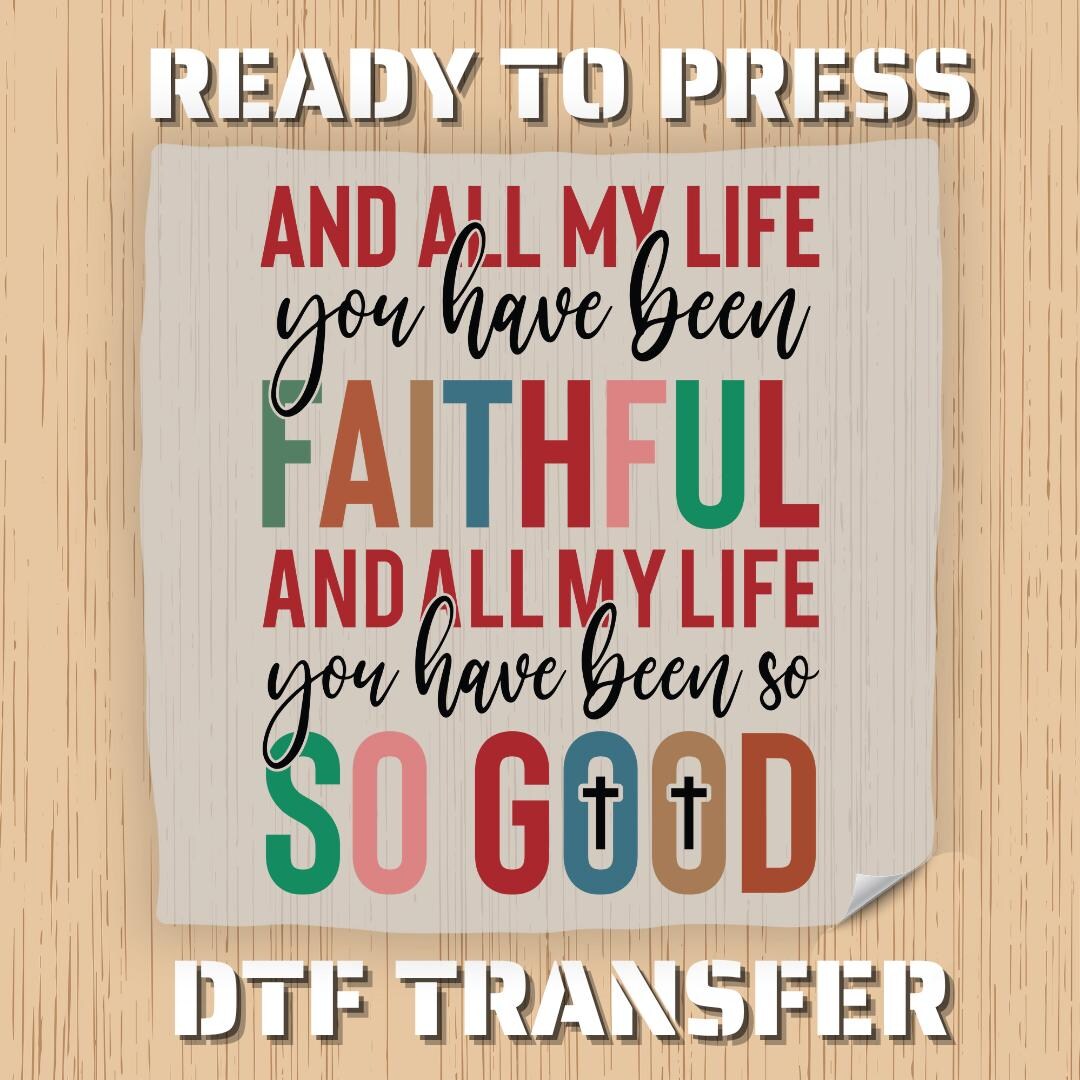 Faithful DTF Transfer, Ready to Press Jesus Bible Verse Design - Etsy