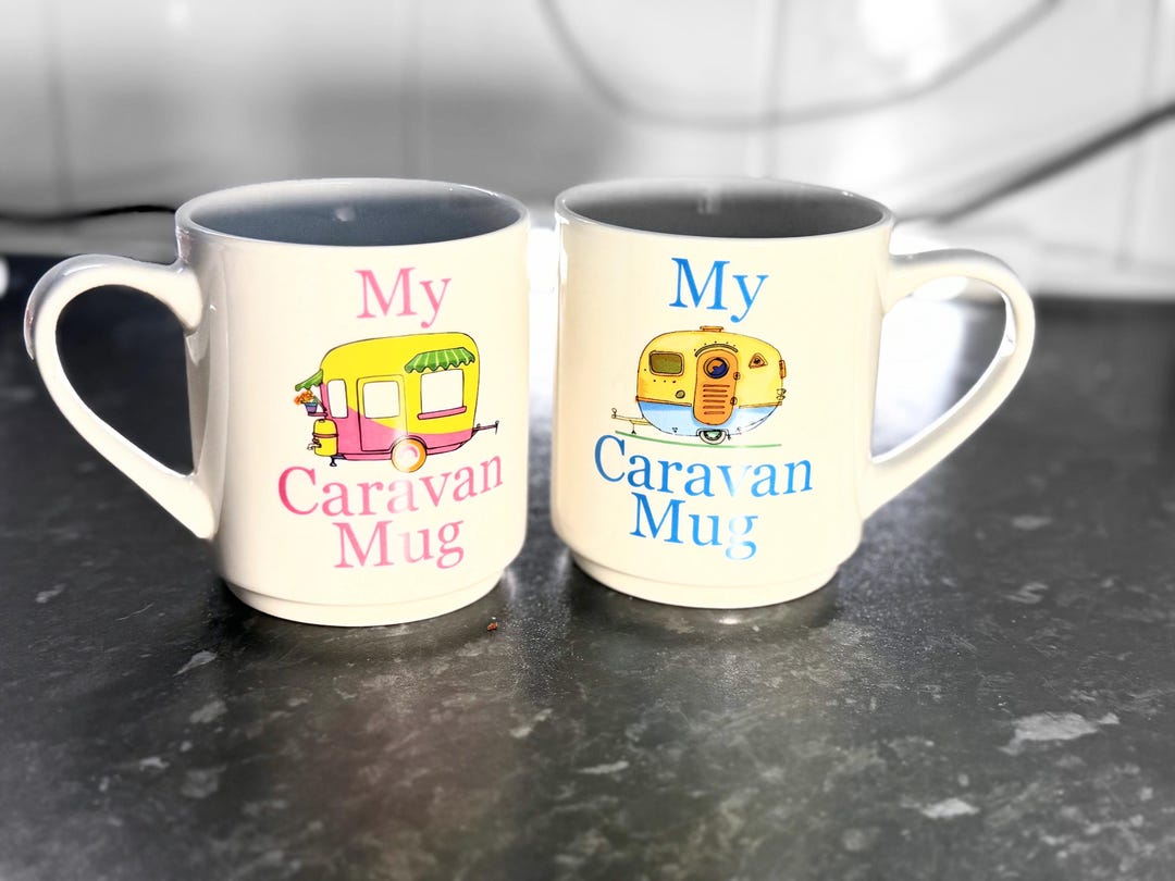 Caravan Illustration Mug, My Caravan Mug Design, Fine China Cup - Etsy