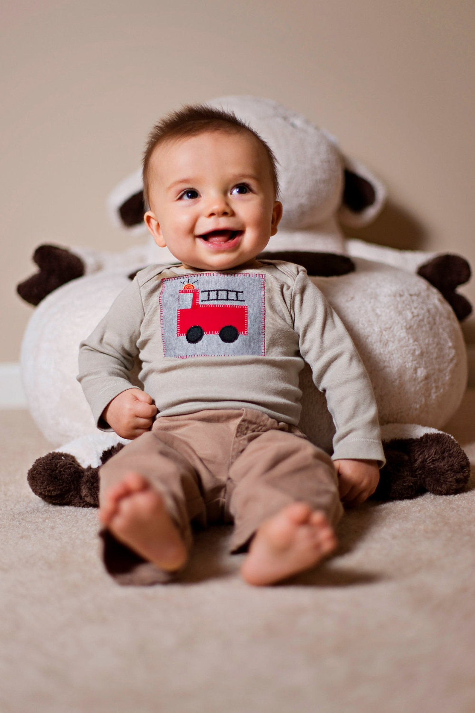 Firetruck Onesie - Etsy