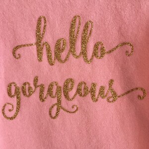 Gold Glitter Hello Gorgeous Bodysuit - Etsy