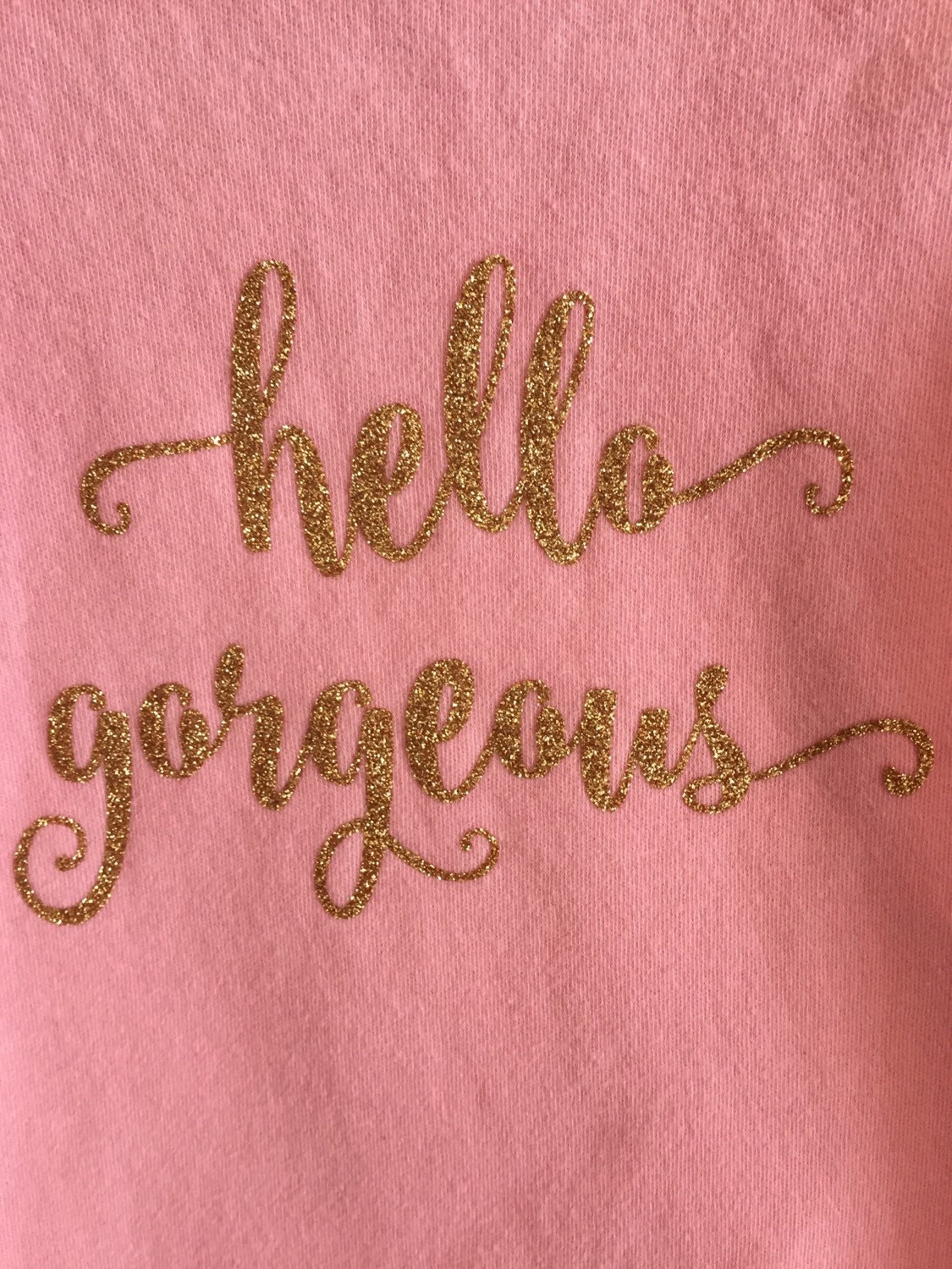 Gold Glitter Hello Gorgeous Bodysuit - Etsy