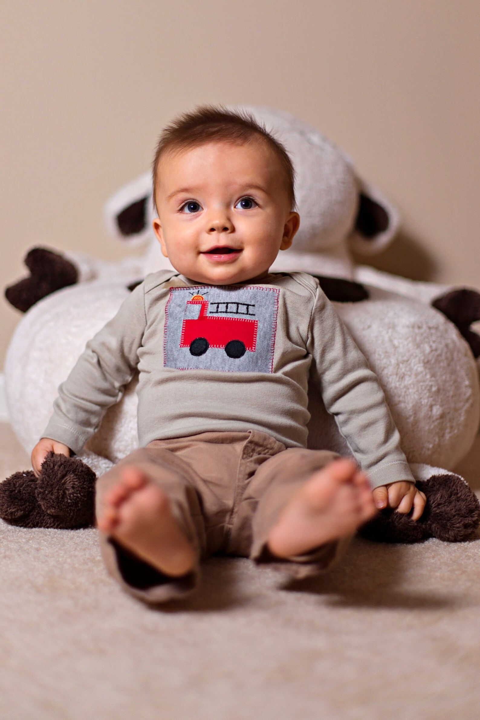 Firetruck Onesie - Etsy
