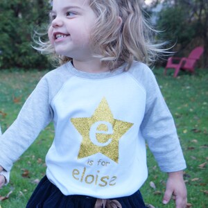 Personalized E is for Eloise Star Tee Shirt and Bodysuit - Etsy