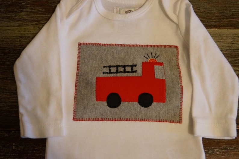 Firetruck Onesie - Etsy