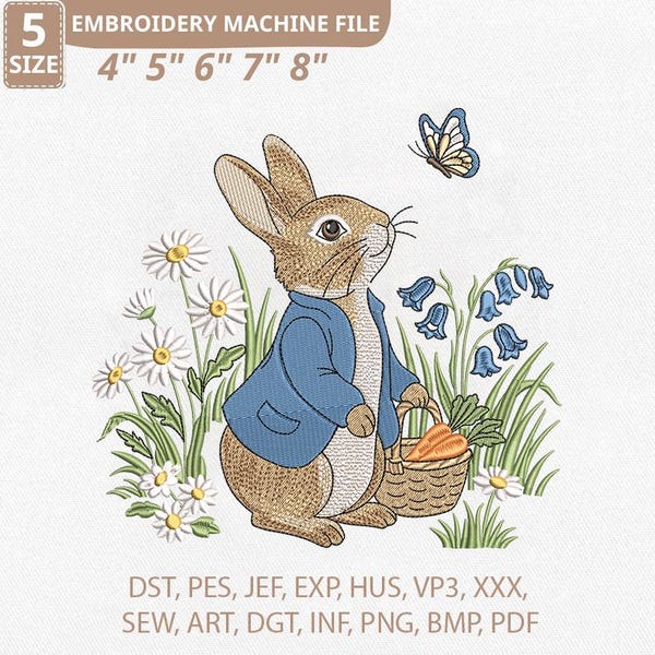 Peter Rabbit Embroidery Design - Etsy
