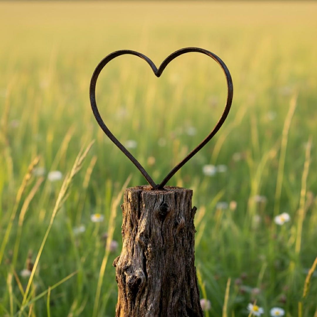 Rusty Metal Hearts Wall Decor – Rustic Patina Metal Heart Art for Home ...