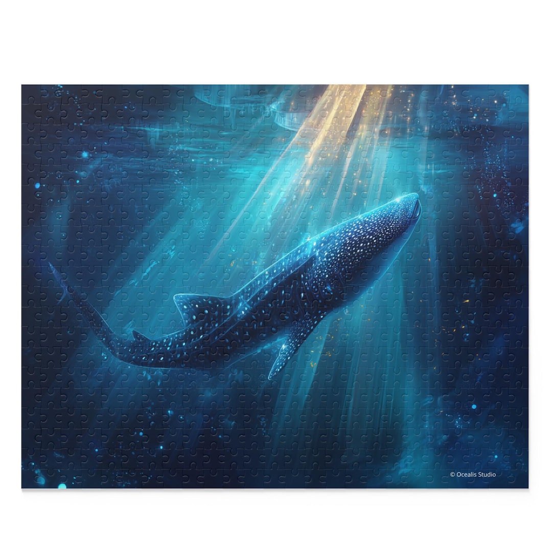 Whale Shark Jigsaw Puzzle, Ocean Prism Marine Art Puzzle | Ocealis ...