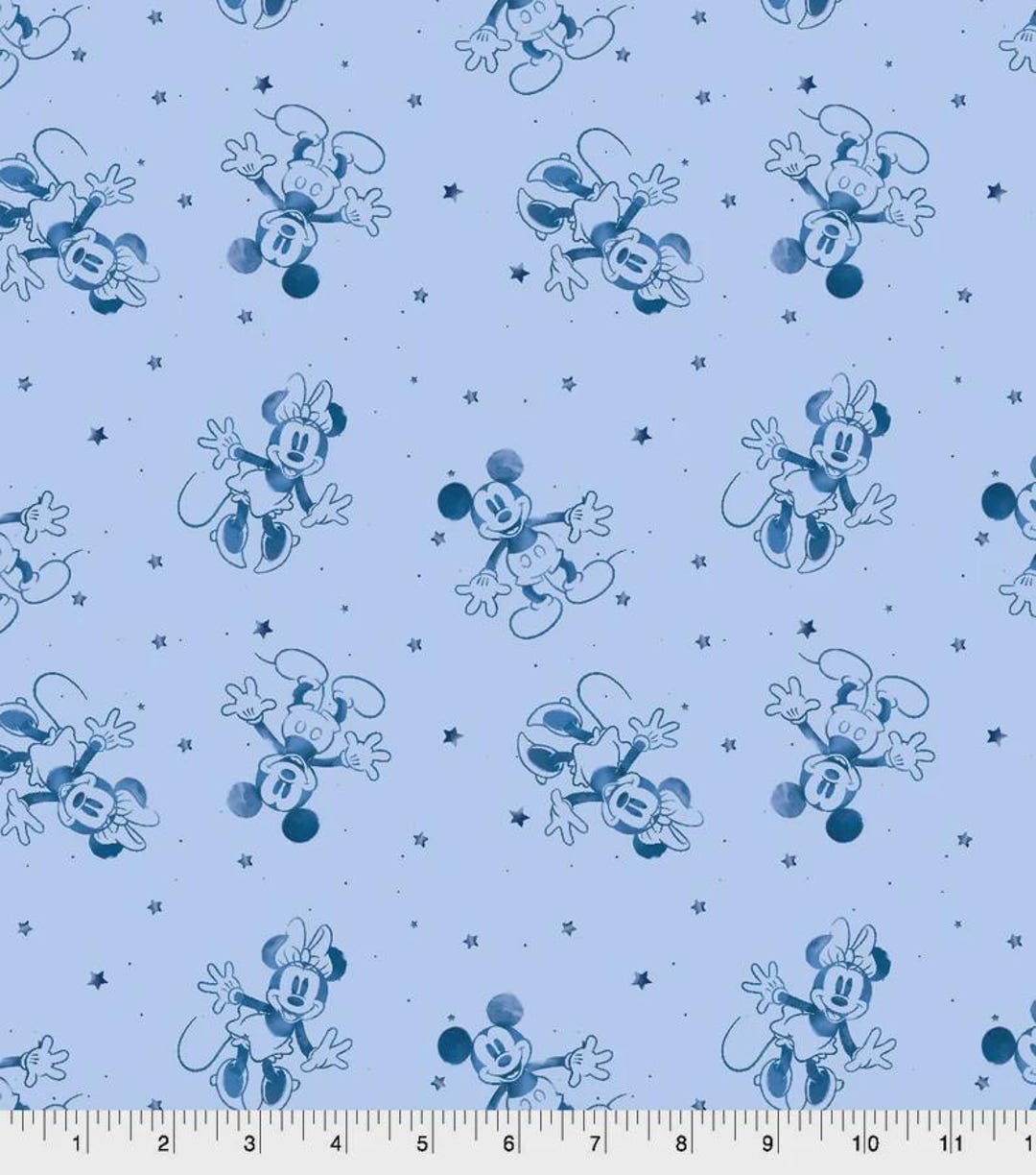 Disney: Fat Quarter Mickey Minnie Starry Night Starlit Sky Cotton ...