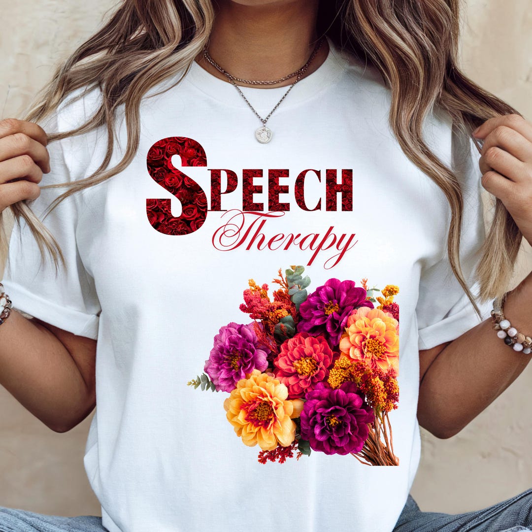 Speech Therapy Floral PNG, Speech Therapist Clipart, Speech Pathologist ...