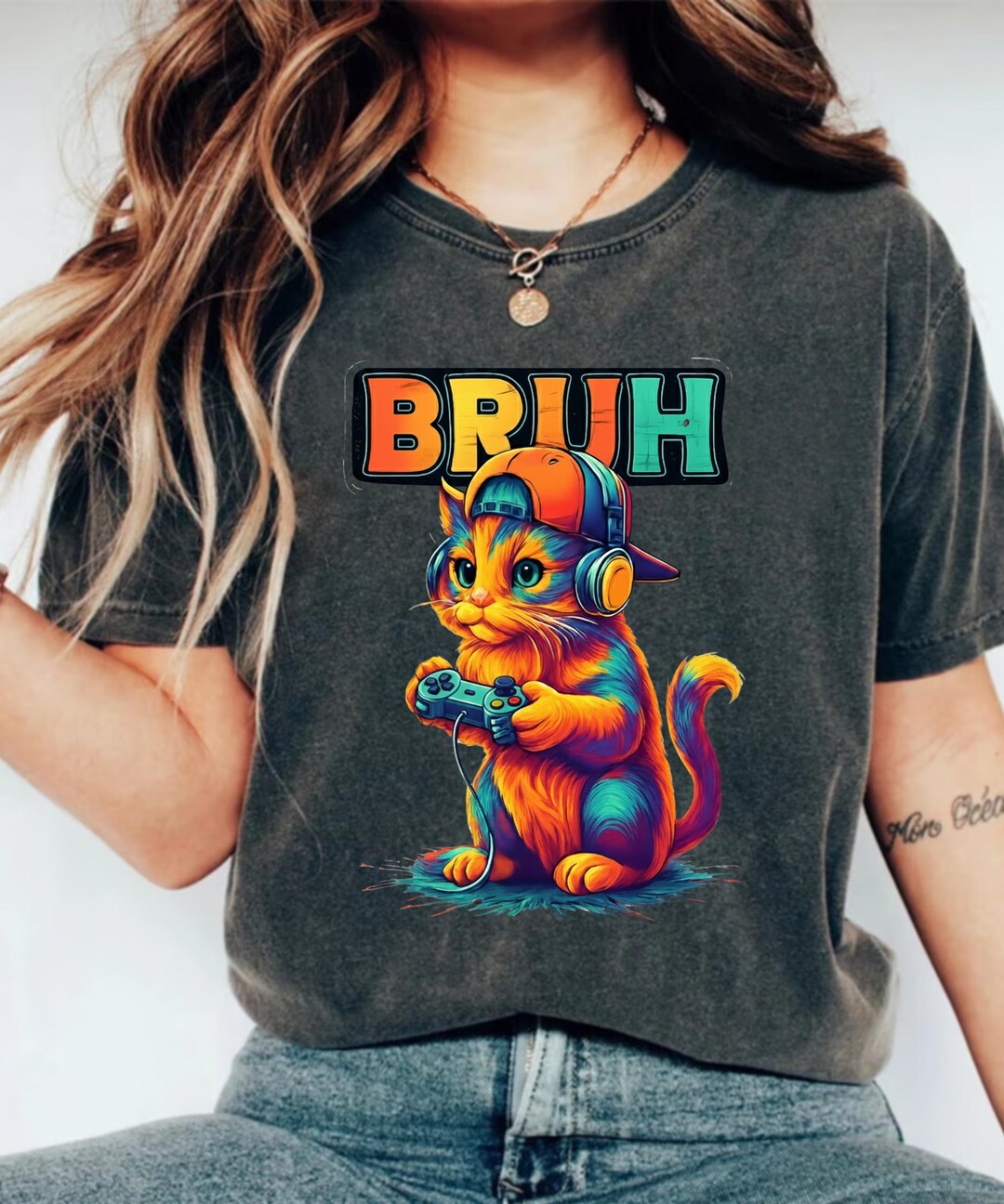 Gamer Bruh Cat PNG, Streamer Cat Png, Funny Gaming Meme Cat Quote Png ...