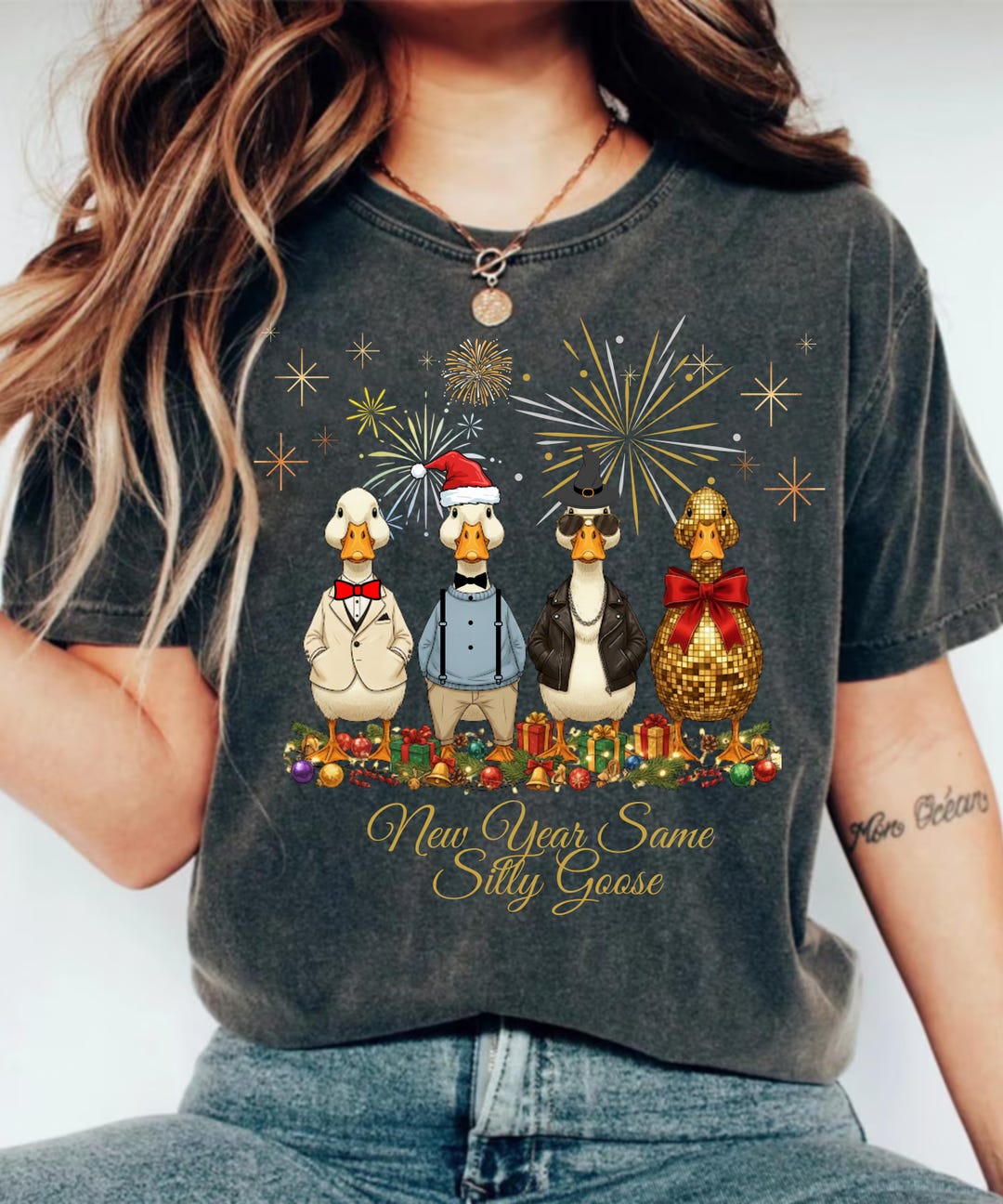 Sweet Goose New Year 2026 PNG, New Year Crew 2026 Silly Goose PNG ...