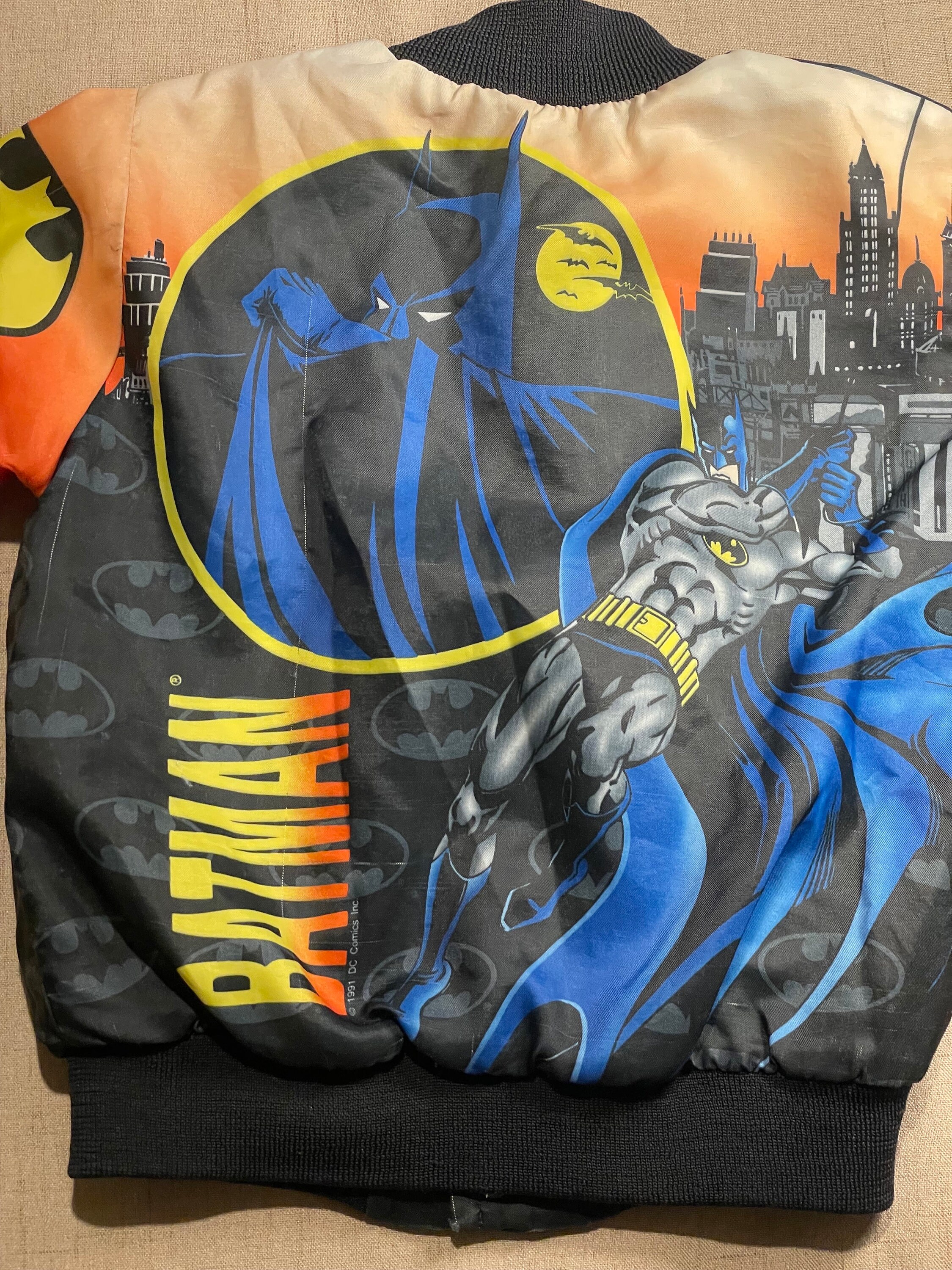 Vintage 90's Batman Jacket / Chalk Line / Youth Size 6/7 DC Comics - Etsy