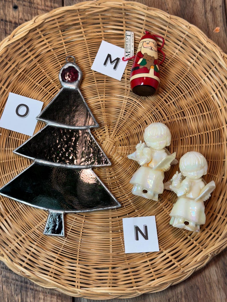 Grandma's Vintage Collectible Christmas Junk Drawer Treasures Ornament ...
