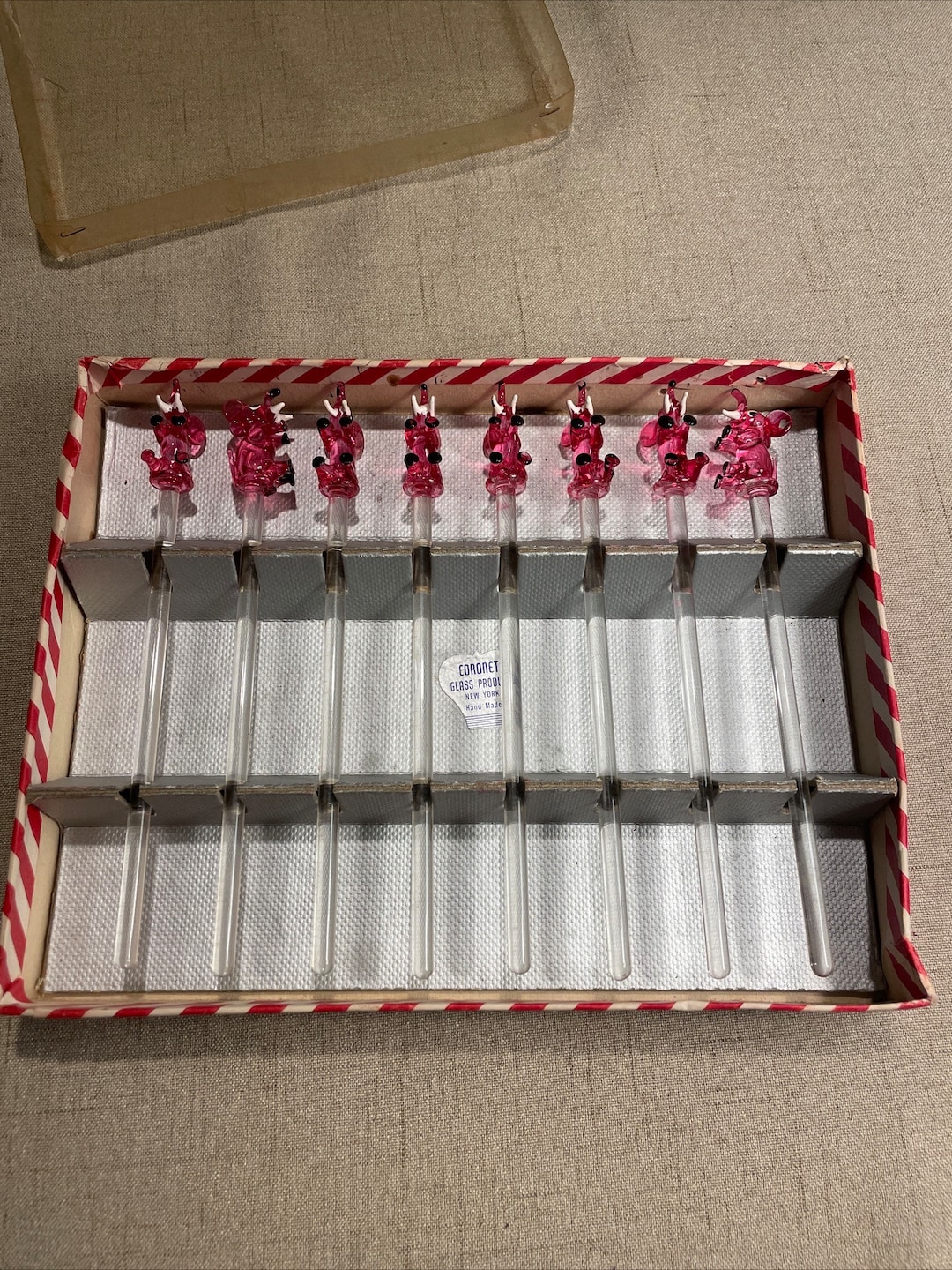 Vintage Pink Elephant Highball Cocktail Bottom up Mixers Barware Rare ...