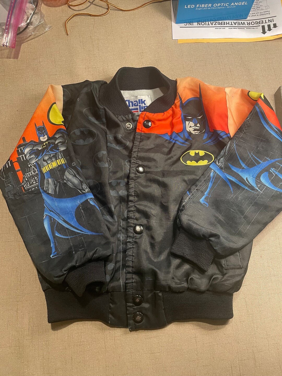 Vintage 90's Batman Jacket / Chalk Line / Youth Size 6/7 DC Comics - Etsy