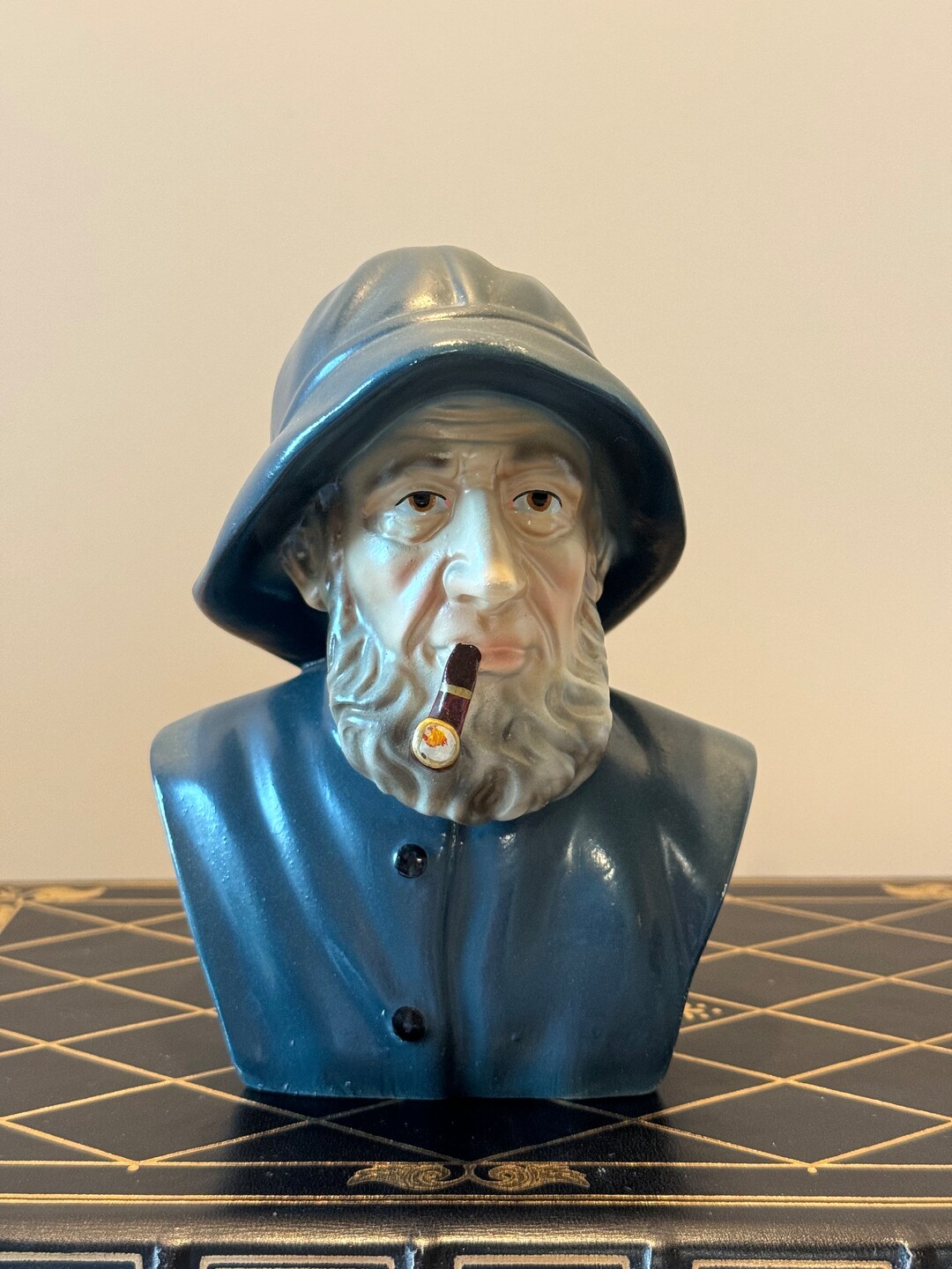 Vintage Porcelain Old Salt Nautical Sea Captain Bust / Figurine - Made ...