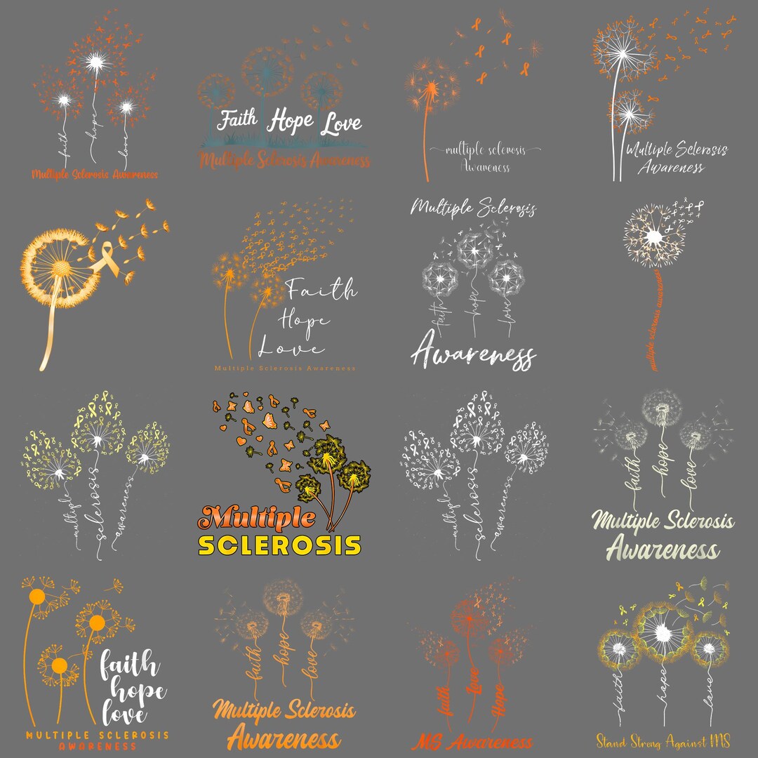 Dandelion Faith Hope Love MS Multiple Sclerosis Awareness PNG ...