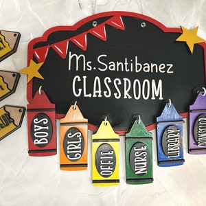 Hall Pass Teacher Classroom School Sign Hooks Door Hanger SVG Laser ...