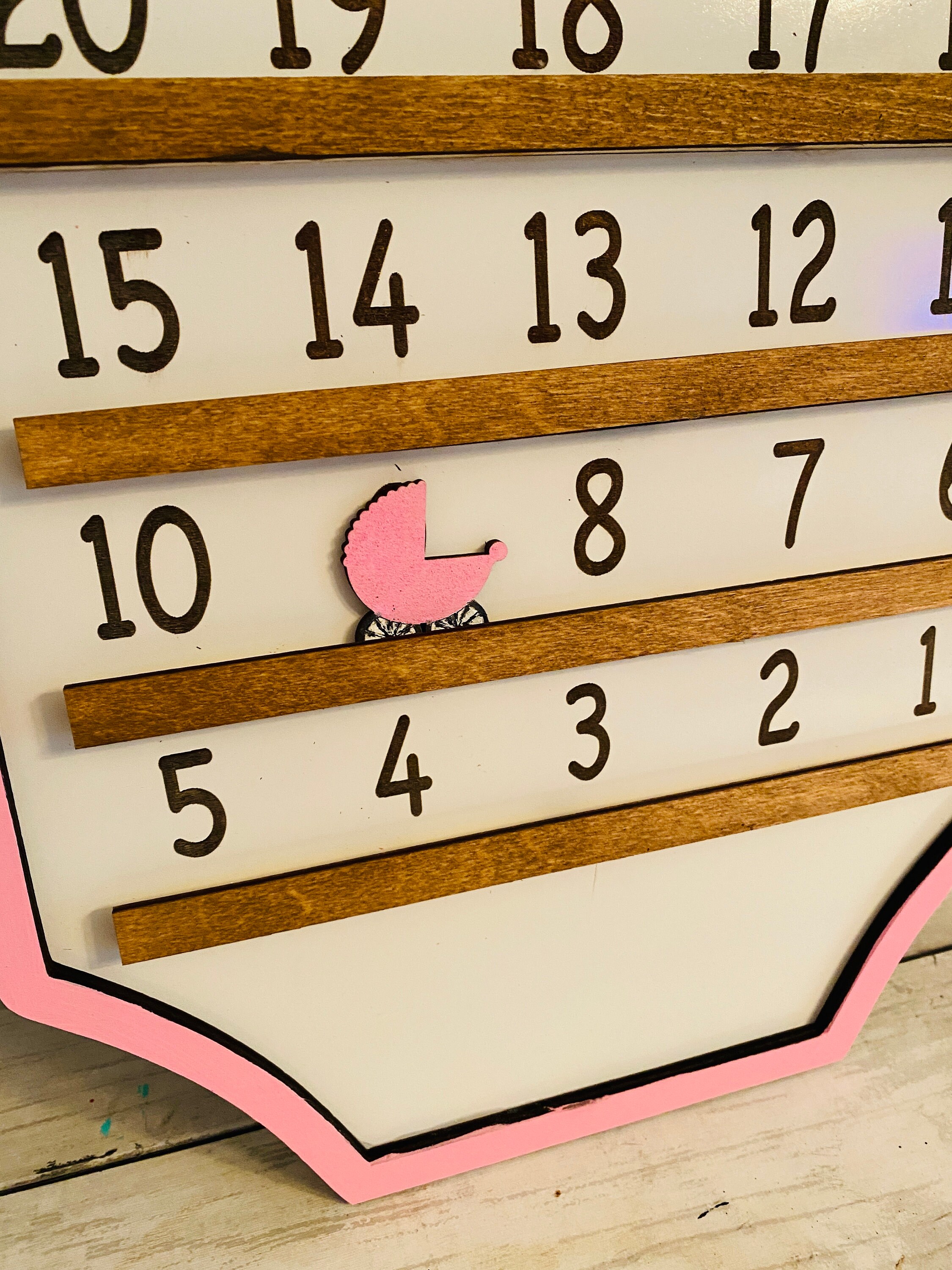 Pregnancy Baby Weeks Countdown Calendar SVG Laser File Wood - Etsy