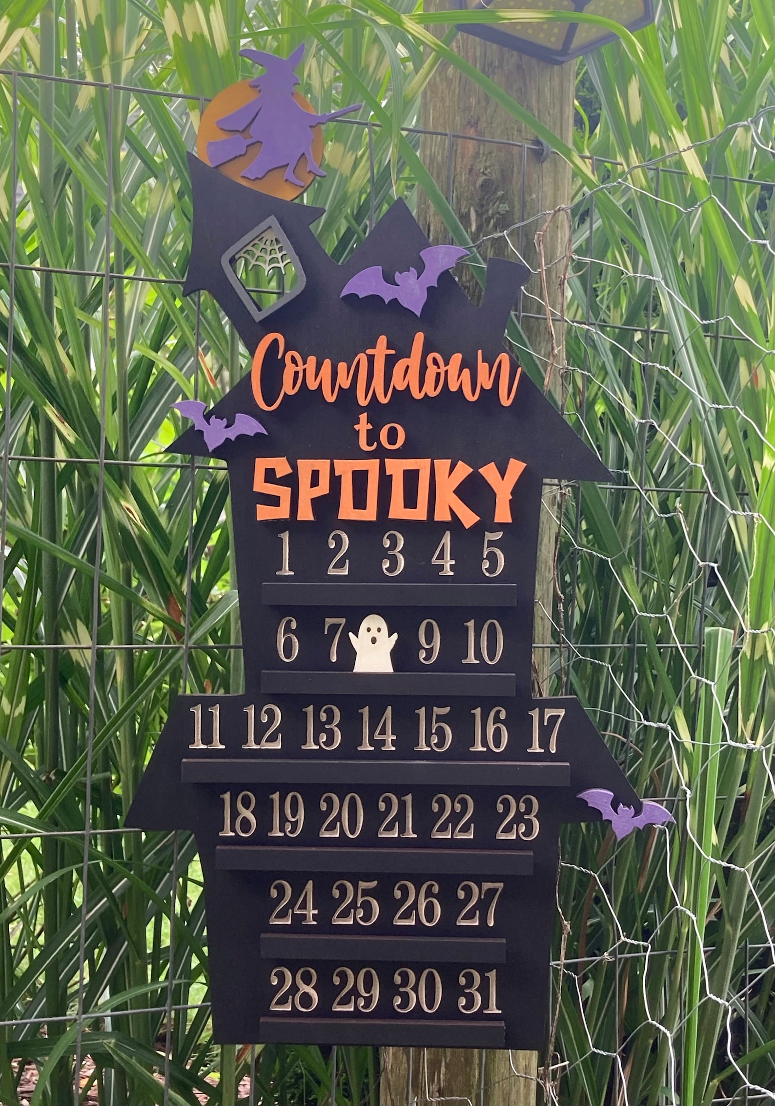 Countdown to Spooky Halloween Calendar Ghost SVG Laser File Wood ...