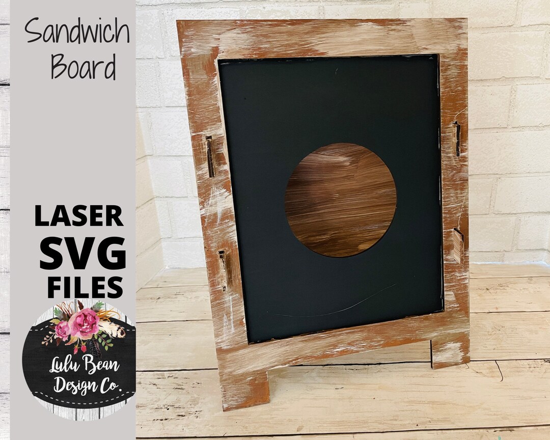 Interchangeable Chalkboard Sandwich Board Set SVG File Digital Cut File ...