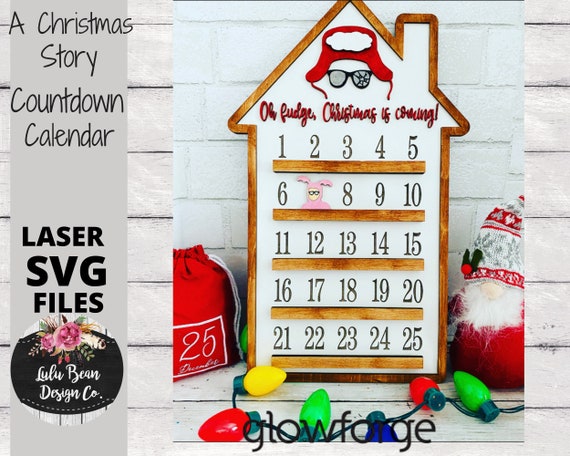 A Christmas Story Inspired Countdown Calendar SVG Laser File - Etsy