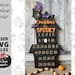 Countdown to Spooky Halloween Calendar Ghost SVG Laser File Wood ...