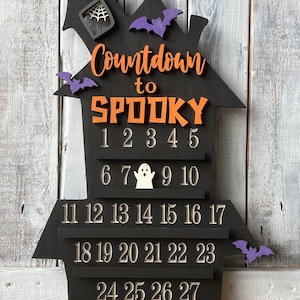 Countdown to Spooky Halloween Calendar Ghost SVG Laser File Wood ...