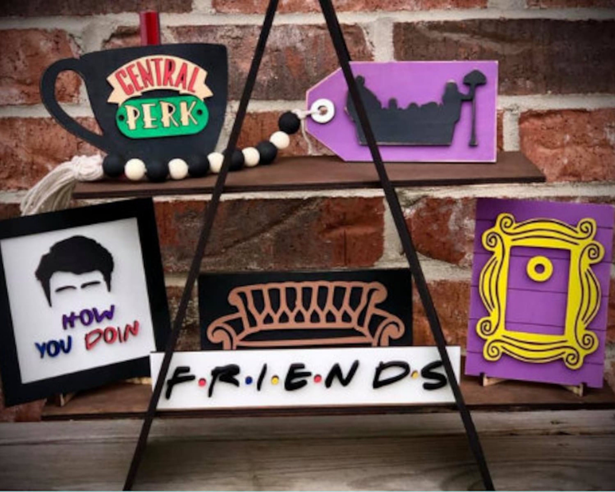 Friends Tiered Tray Mini Sign SVG File Kit Laser Glowforge - Etsy