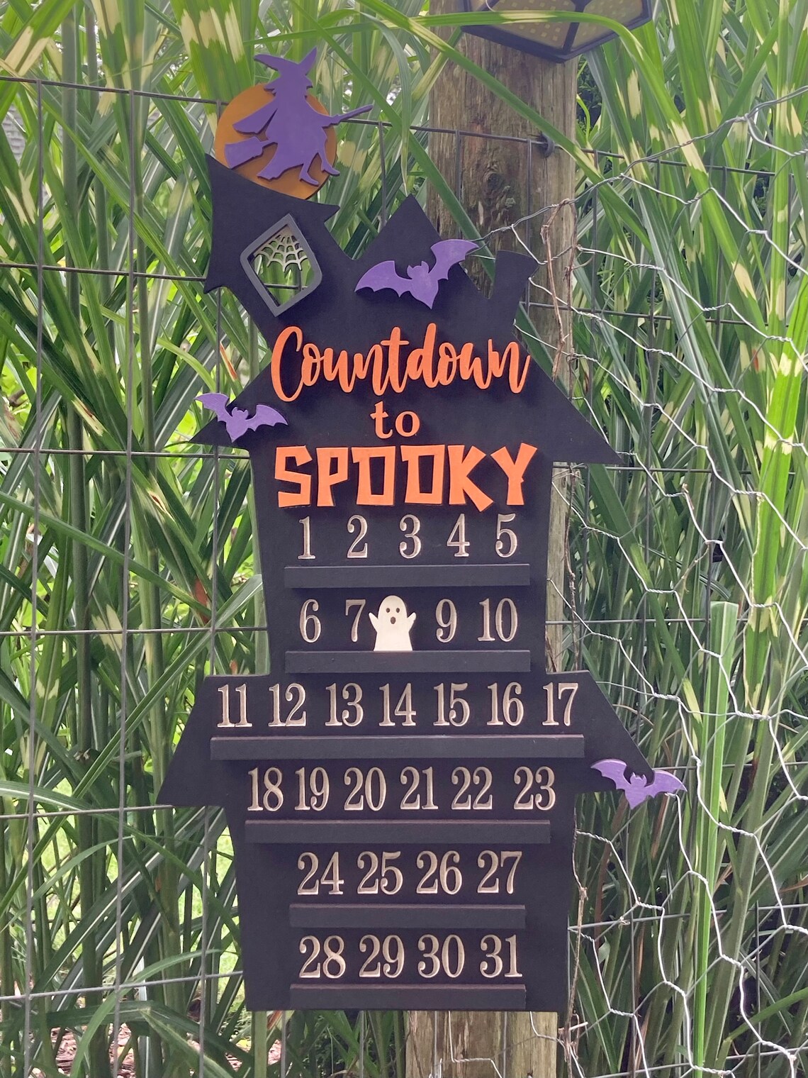 Countdown to Spooky Halloween Calendar Ghost SVG Laser File Wood ...