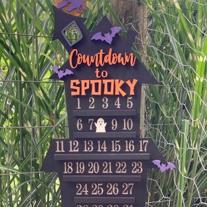 Countdown to Spooky Halloween Calendar Ghost SVG Laser File Wood ...