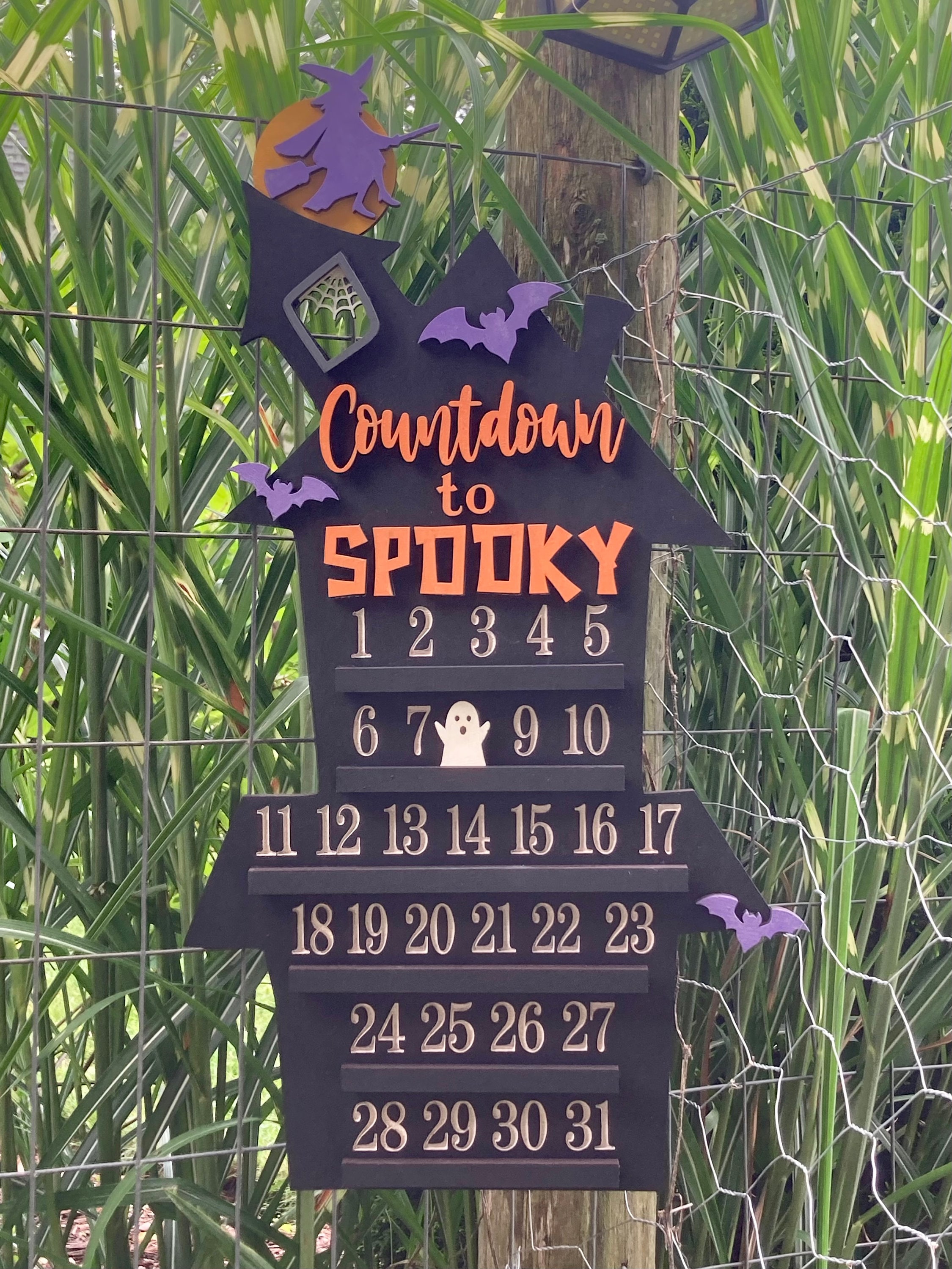 Countdown to Spooky Halloween Calendar Ghost SVG Laser File Wood ...