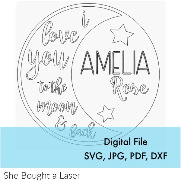 Moon Name Sign - Etsy