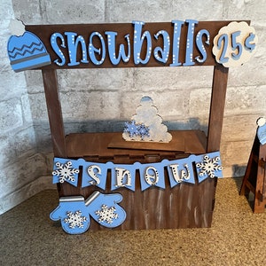 Snowball Market Stand Interchangeable SVG Laser File Wood Digital ...