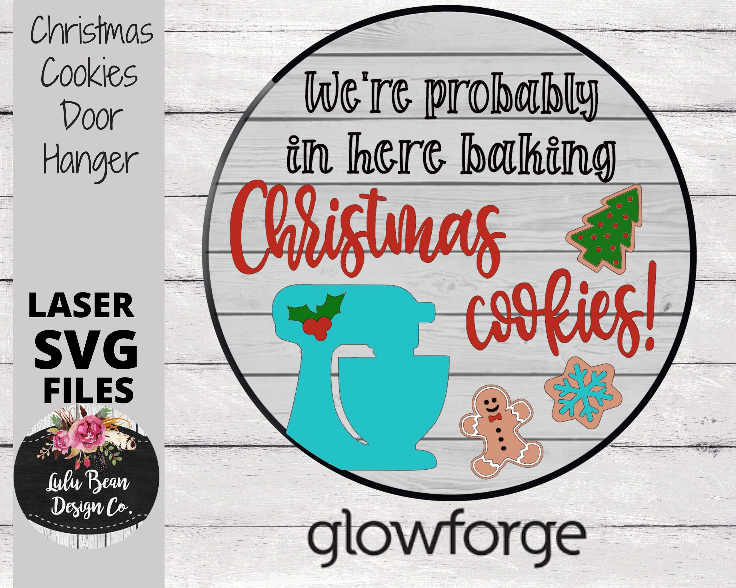 We're Probably in Here Baking Christmas Cookies Door | Etsy