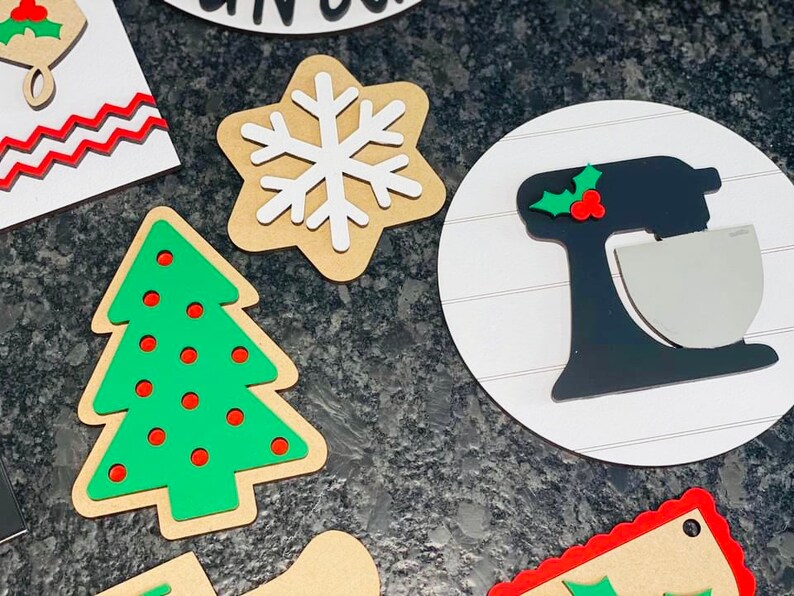 Christmas Cookie Baking Gingerbread Tiered Tray Kit Wood - Etsy