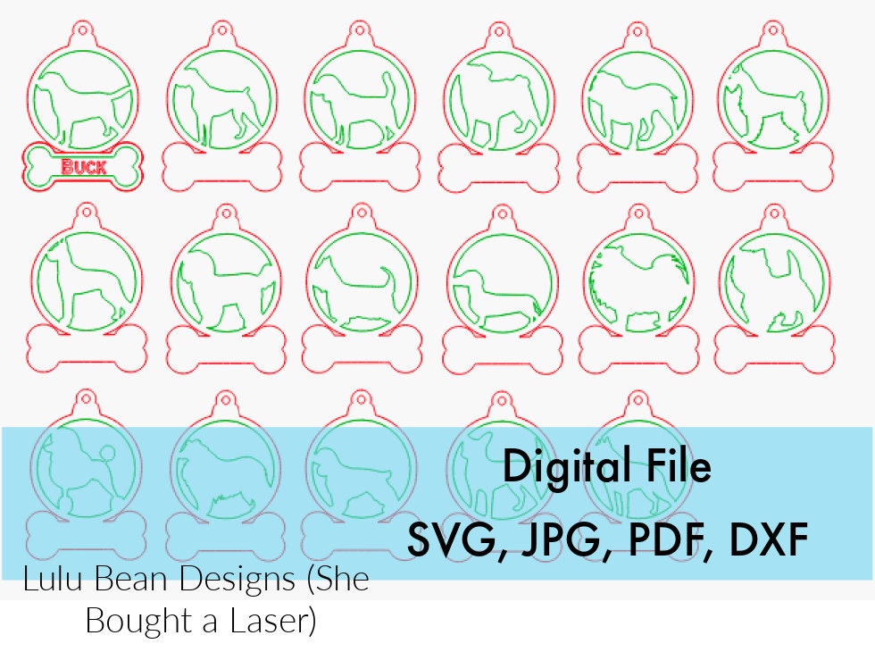 Visual Arts Dog Owner Gift Christmas Laser Cut File Svg Dxf Cut File ...