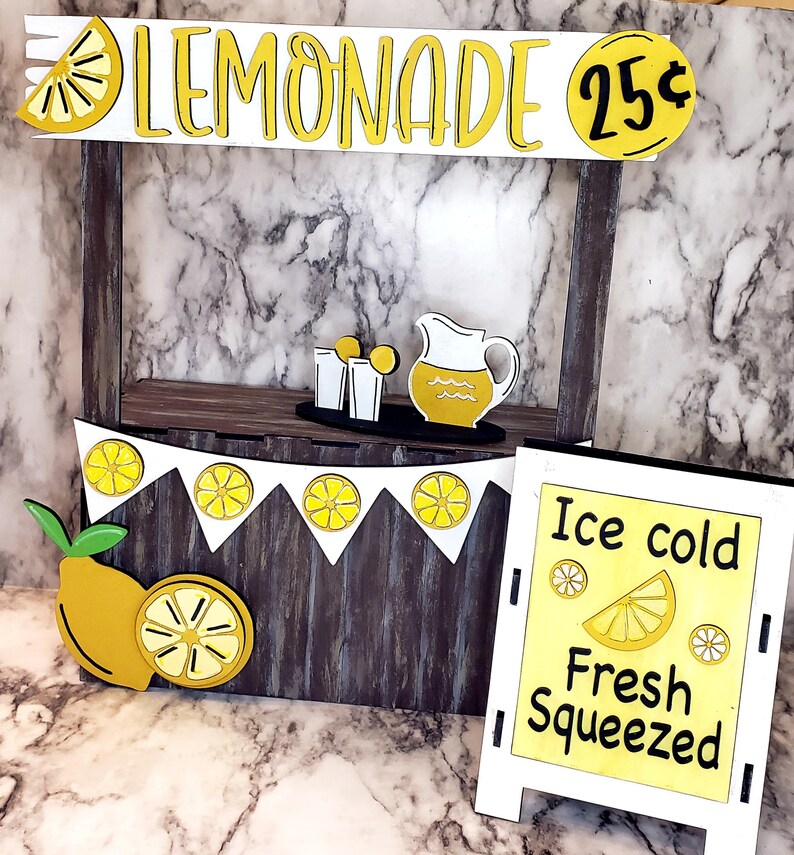 Lemonade Market Stand Interchangeable SVG Laser File Wood - Etsy
