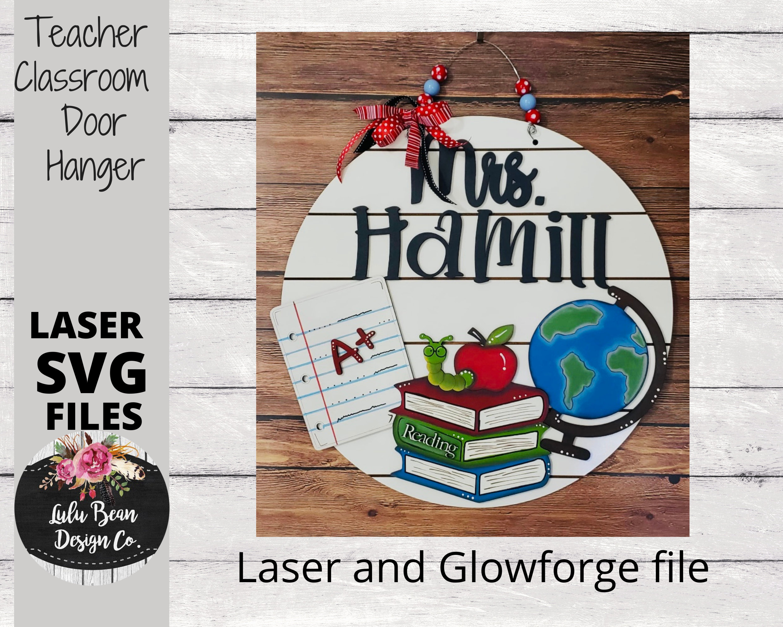 Teacher Classroom School Sign Door Hanger SVG Laser File Wood - Etsy