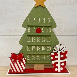 Countdown to Christmas Tree Presents Calendar SVG Laser File Wood ...