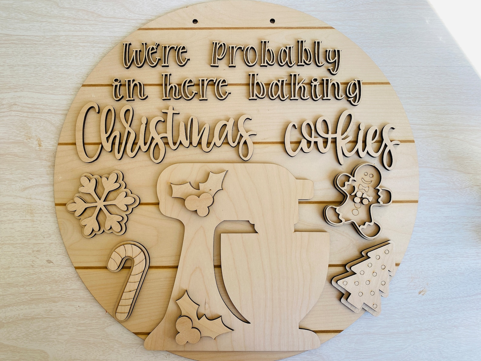 We're Probably in Here Baking Christmas Cookies Door Hanger SVG Laser ...