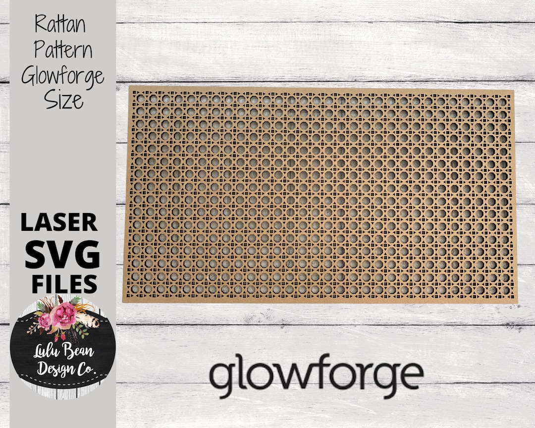 Rattan Pattern SVG File Glowforge Laser Wicker Template - Etsy