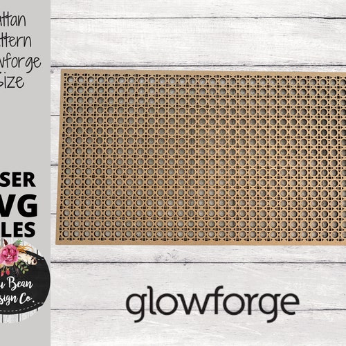 Glowforge File Laser SVG File Rattan Sign SVG Cane Weave - Etsy
