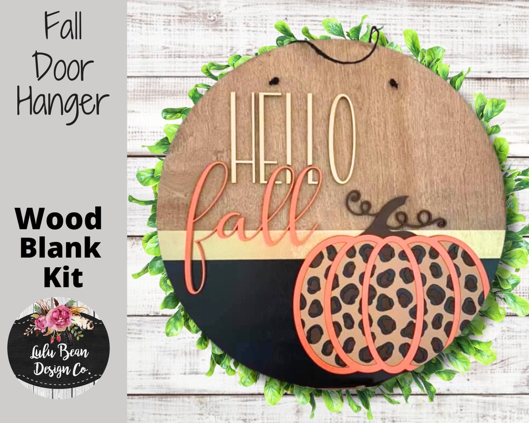 Hello Fall Pumpkin Cutout Shapes, Unfinished Wood Laser Cut, DIY Craft ...