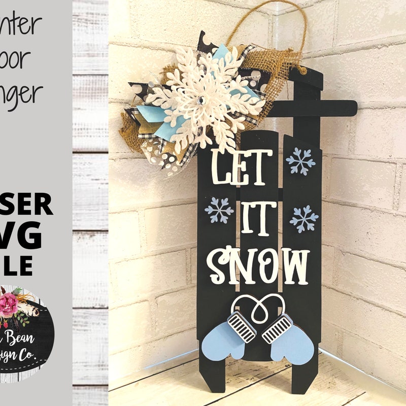 Snow Sled Laser File - Etsy