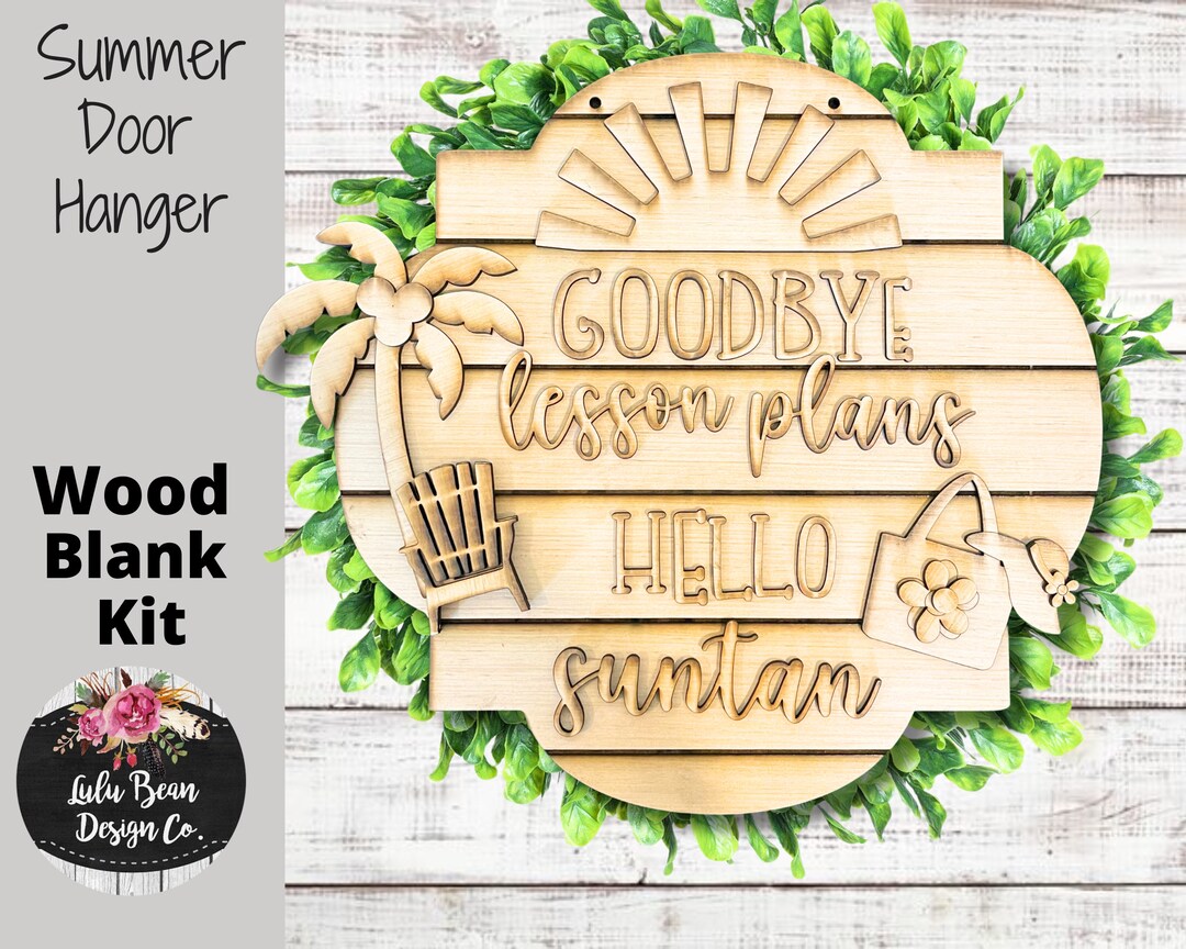 Teacher Goodbye Lesson Plans Summer Sign Cutout Shapes, Door Hanger ...