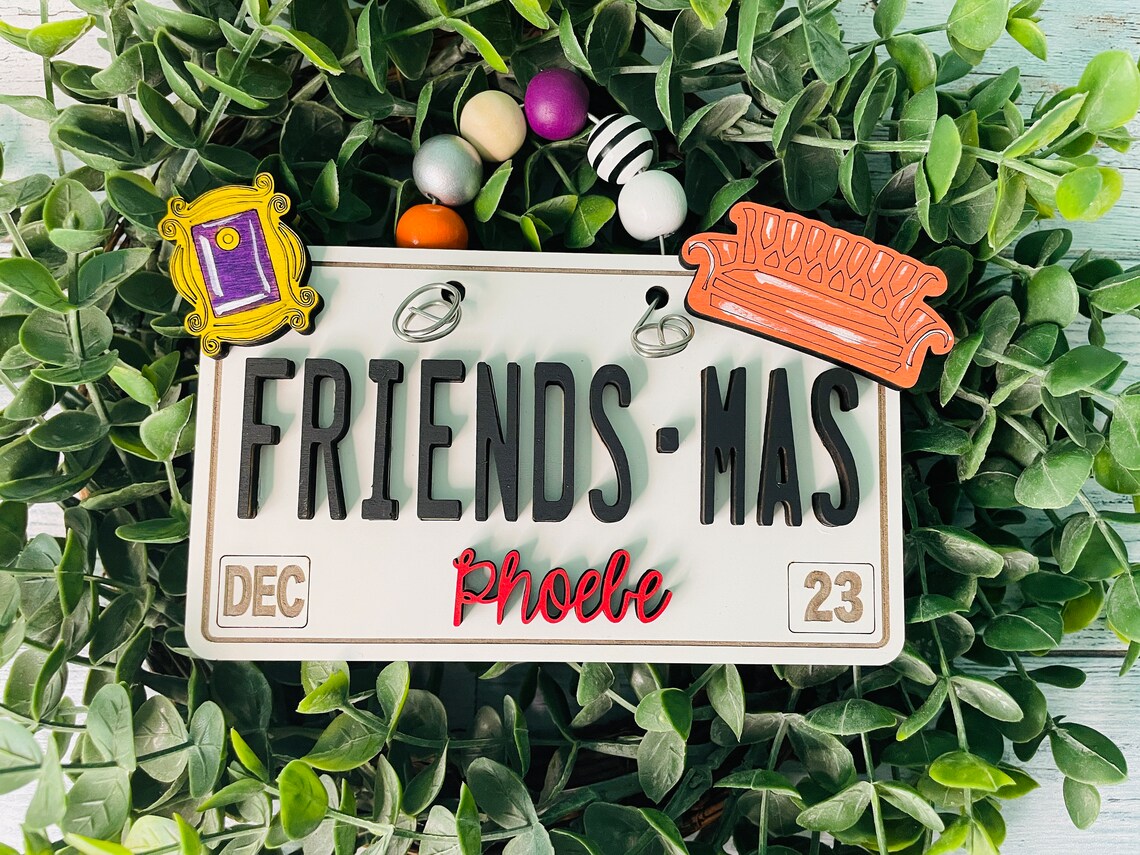 Funny Christmas Ornament SVG File License Plate Elf Frosty Sofa Friend ...