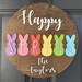 Happy Spring Bunnies Round Personalized Door Hanger SVG Easter Sign ...